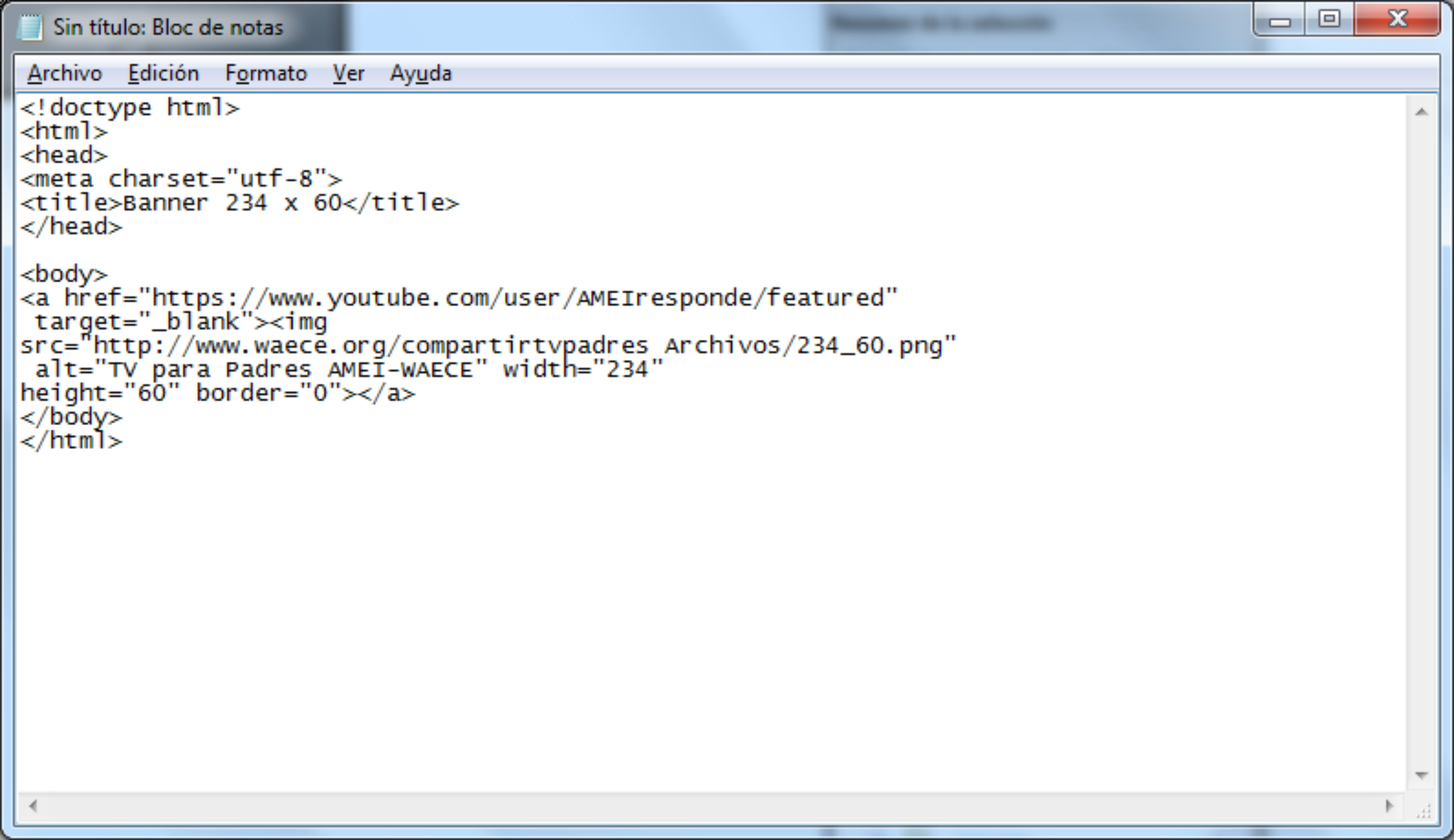 paleta Último Ocupar insertar imagen en html bloc de notas más y más Un ...