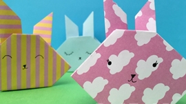 This origami bunny is a super simple origami project for beginners and ...
